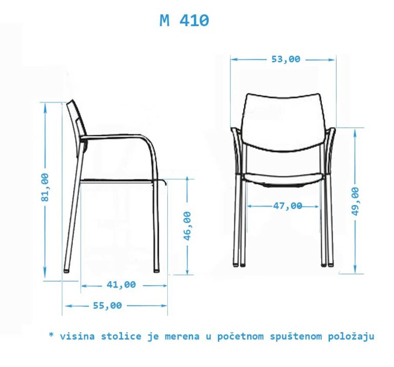 Konferencijska stolica M 410 - Modrulj